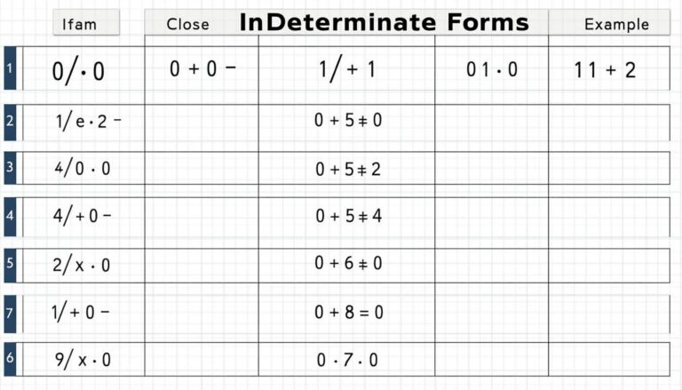 Les différentes formes indéterminées d'une limite expliquées simplement