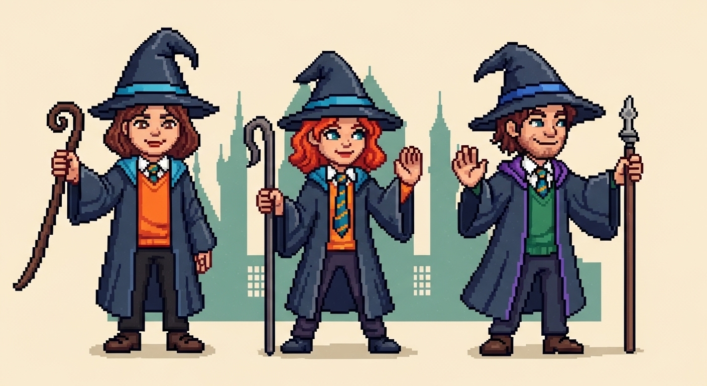 Comment créer des personnages en pixel art Harry Potter facile